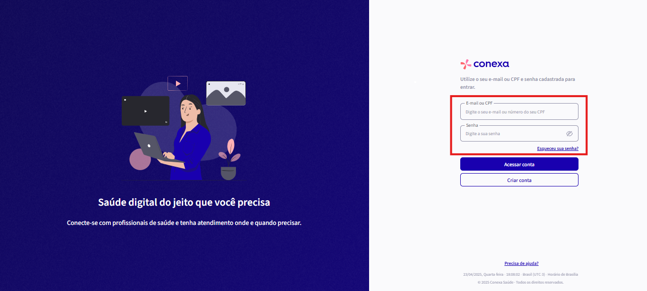 (AON) Onde e como eu acesso a Conexa para realizar o login? – Conexa Saúde